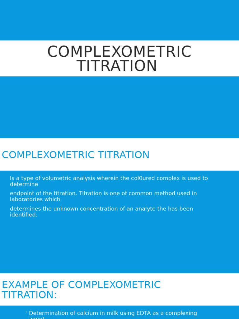 Complexometric Titration | PDF