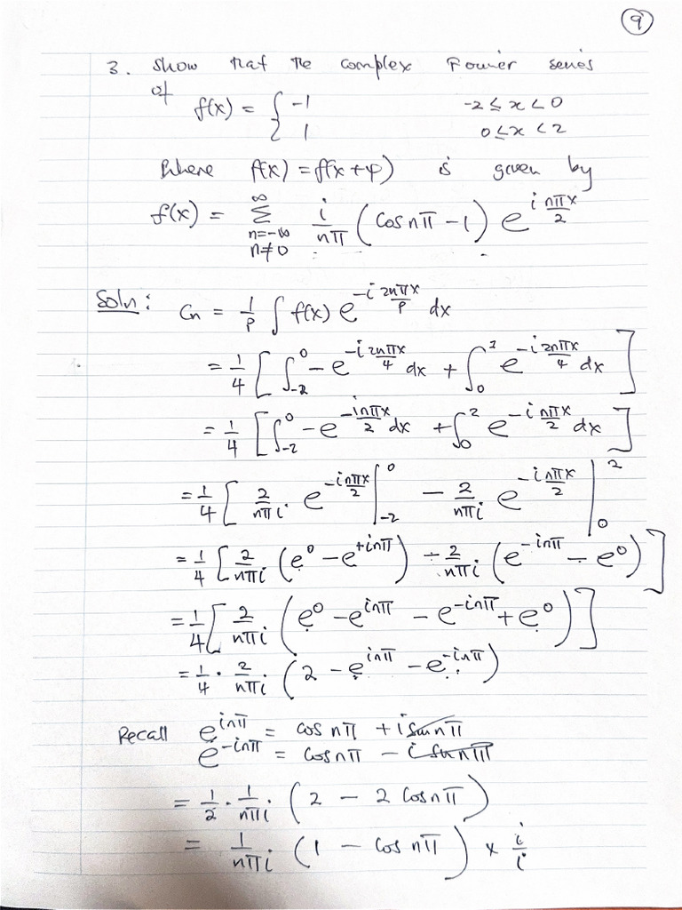 Complex Fourier Series | PDF