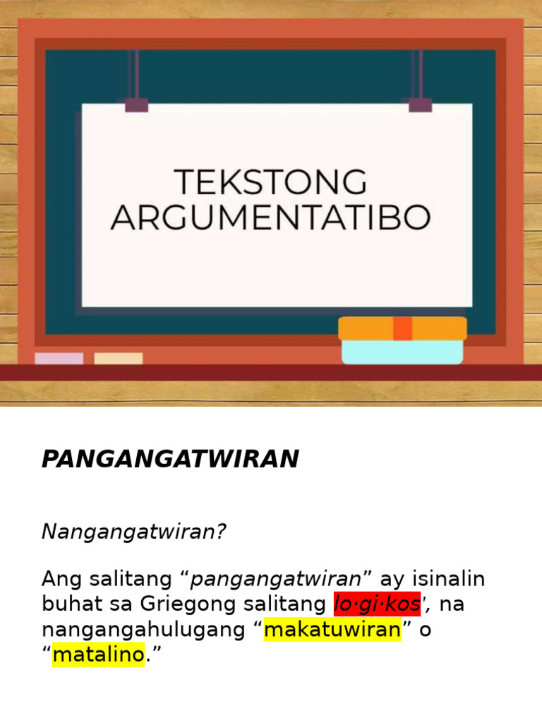 Tekstong-Argumentatibo | PDF
