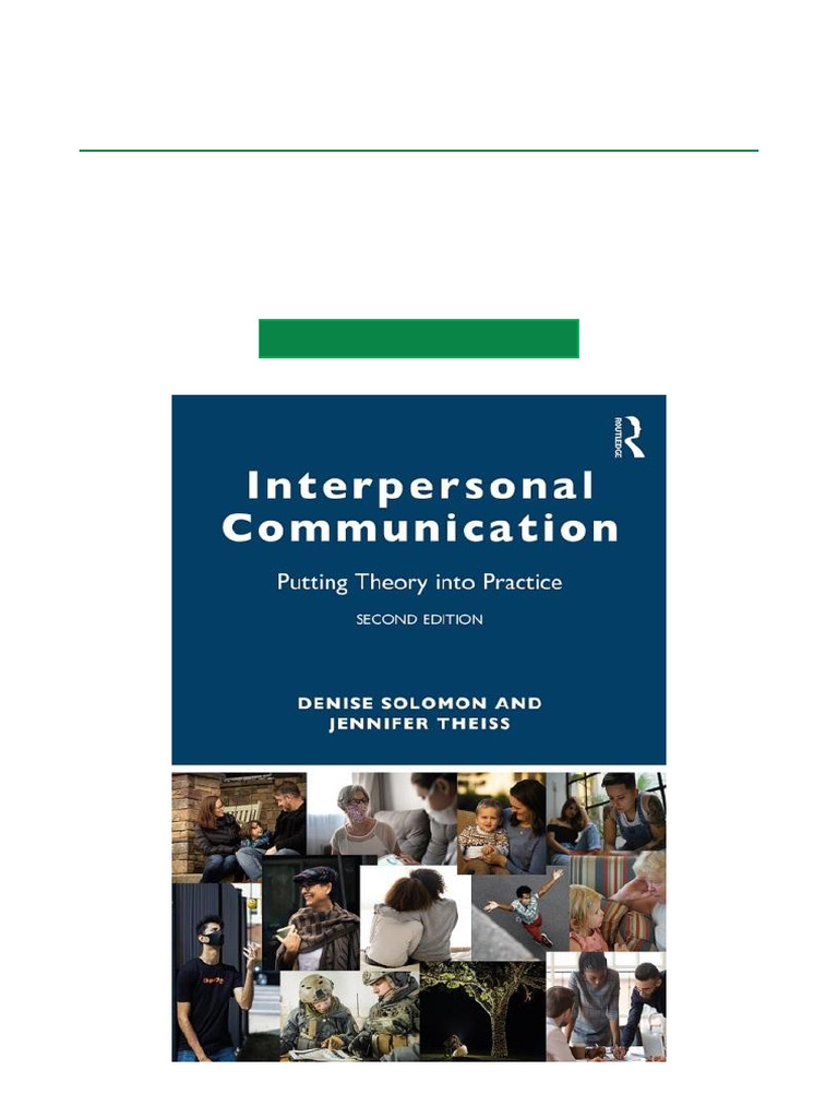 Interpersonal Communication Putting Theory Into Practice - 2nd Edition Digital Download | PDF ...