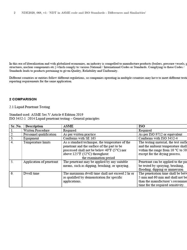 NDE2020 - 068 - v1 NDT TEST SOP-02 | PDF | Nondestructive Testing ...