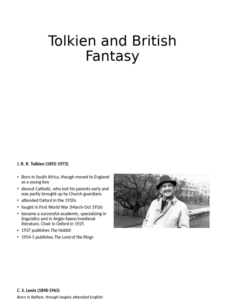 QQ901 Tolkien and British Fantasy | PDF | Fantasy | J. R. R. Tolkien