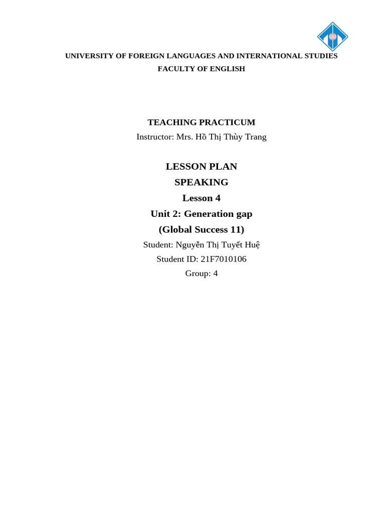 Teaching Practicum - G4 | PDF | Lesson Plan | Teachers