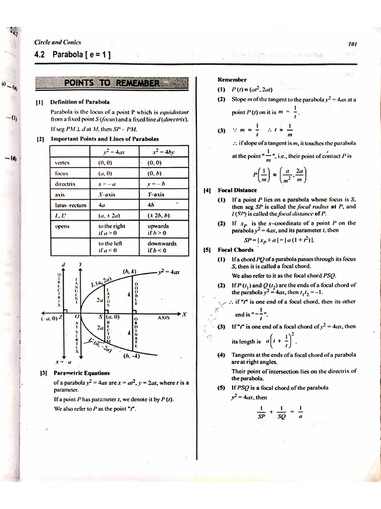 Parabola | PDF