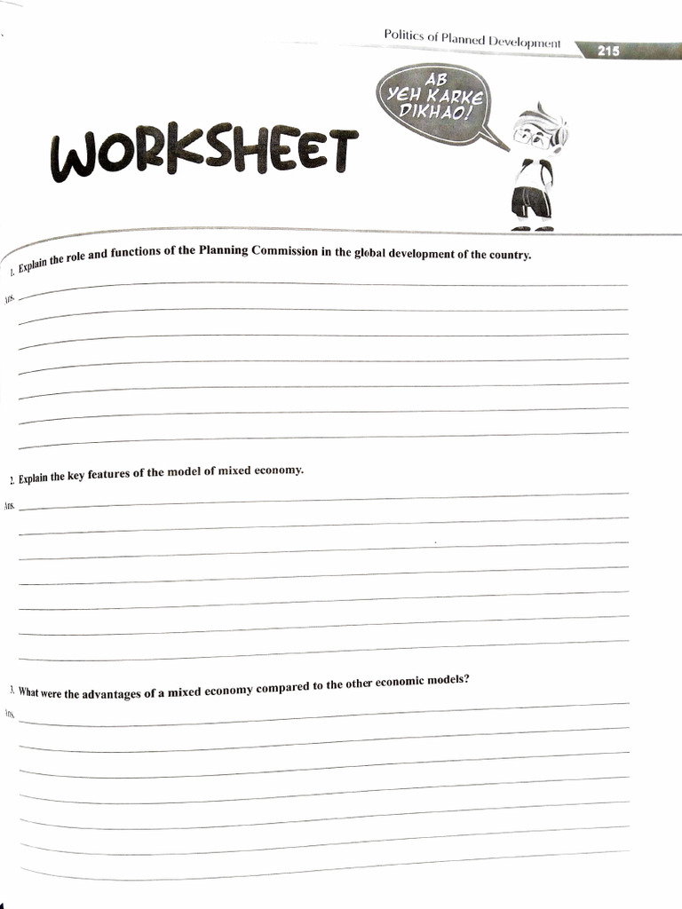 Worksheet 10 - Politics of Planned Development | PDF