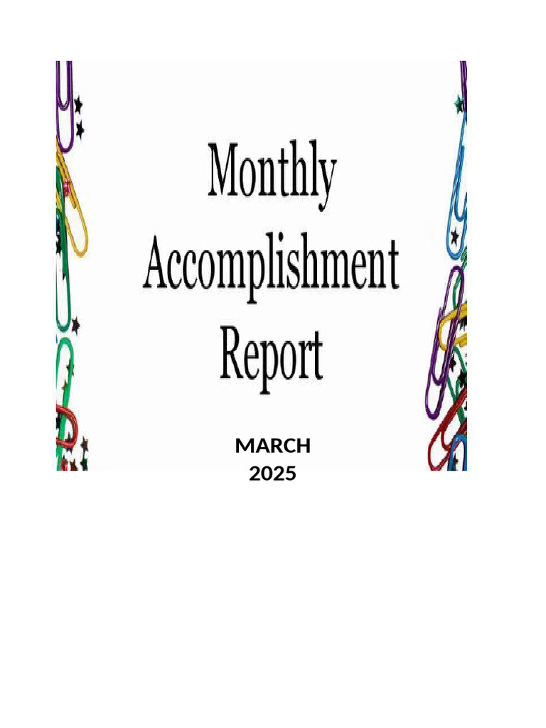 SK Monthly Accomplishment Report | PDF