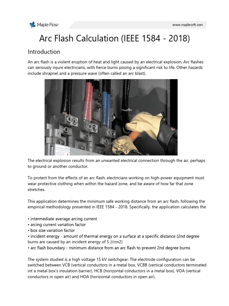 Arc Flash Calculation Methodology | PDF | Electric Arc | Manufactured Goods