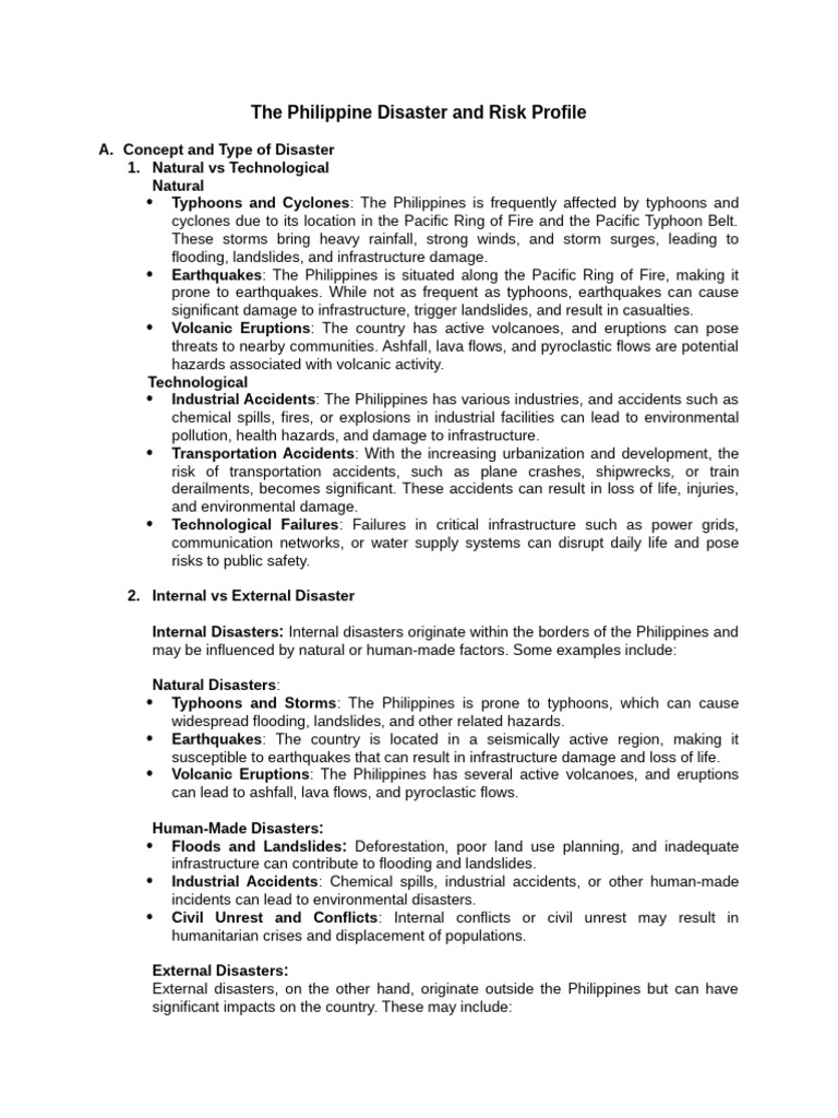 Philippine Disaster Risk Overview | PDF | Natural Disasters | Flood