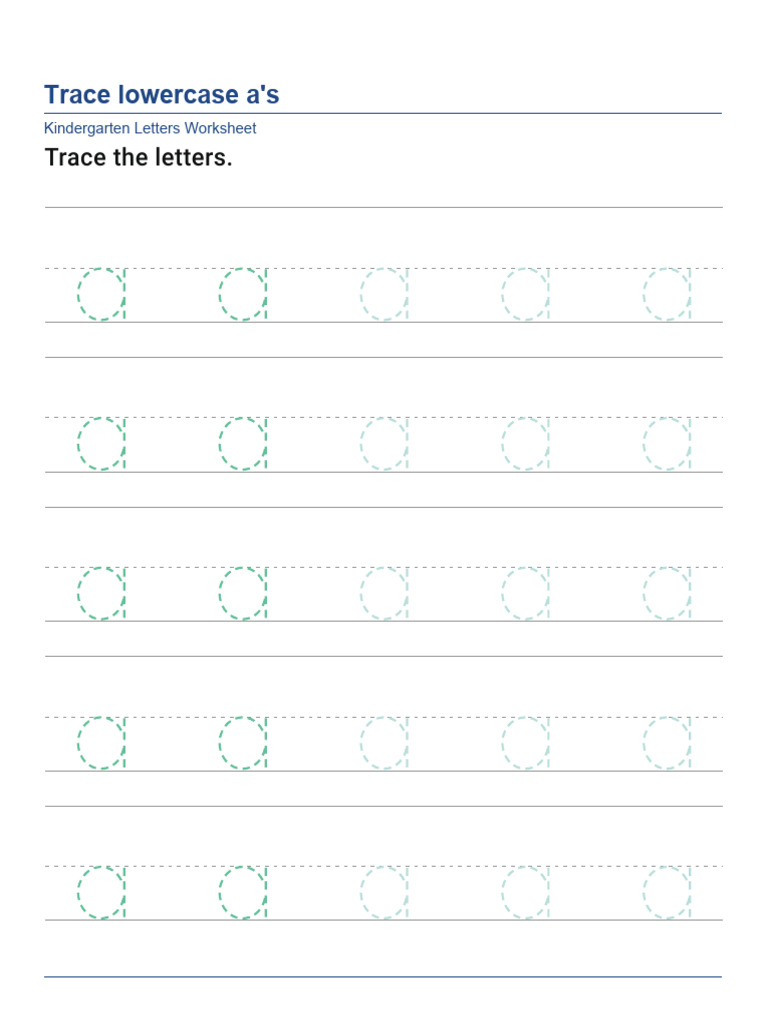 Tracing Lowercase Letters A Z | PDF