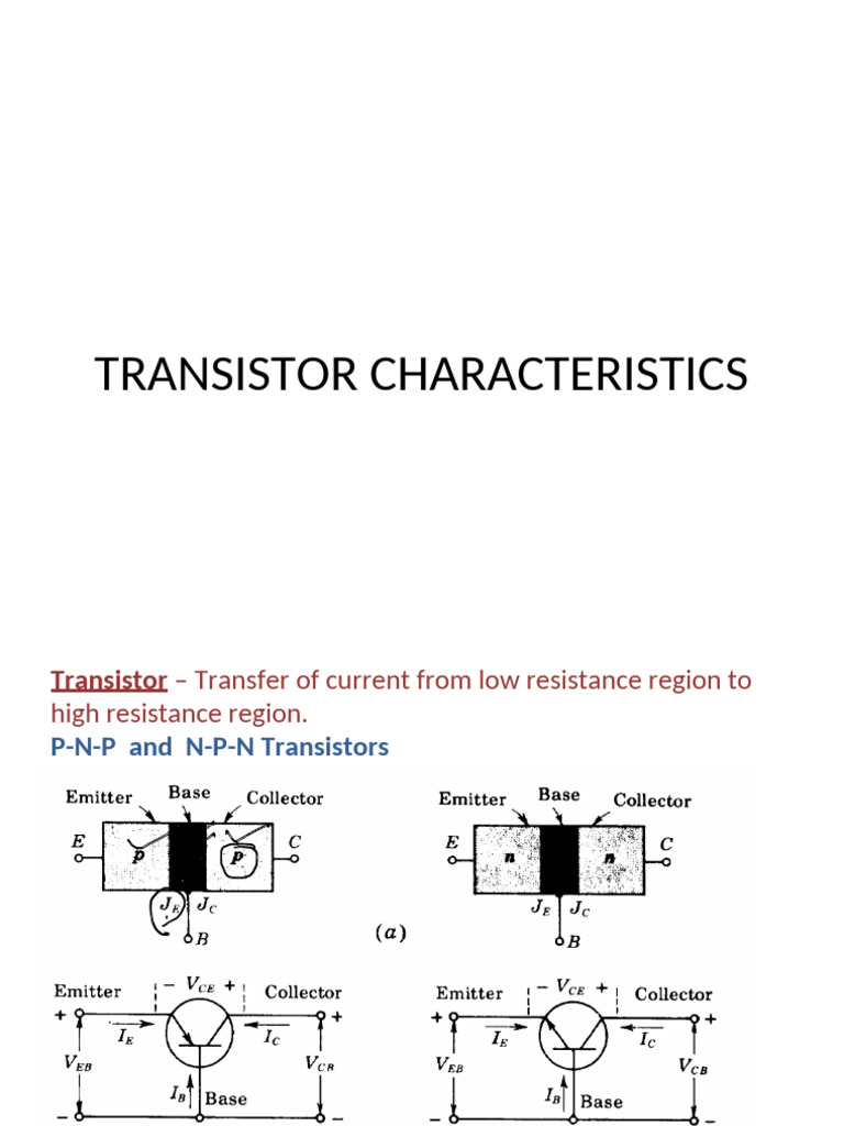 Bipolar Junction Transistor Characteristics | PDF | Field Effect ...