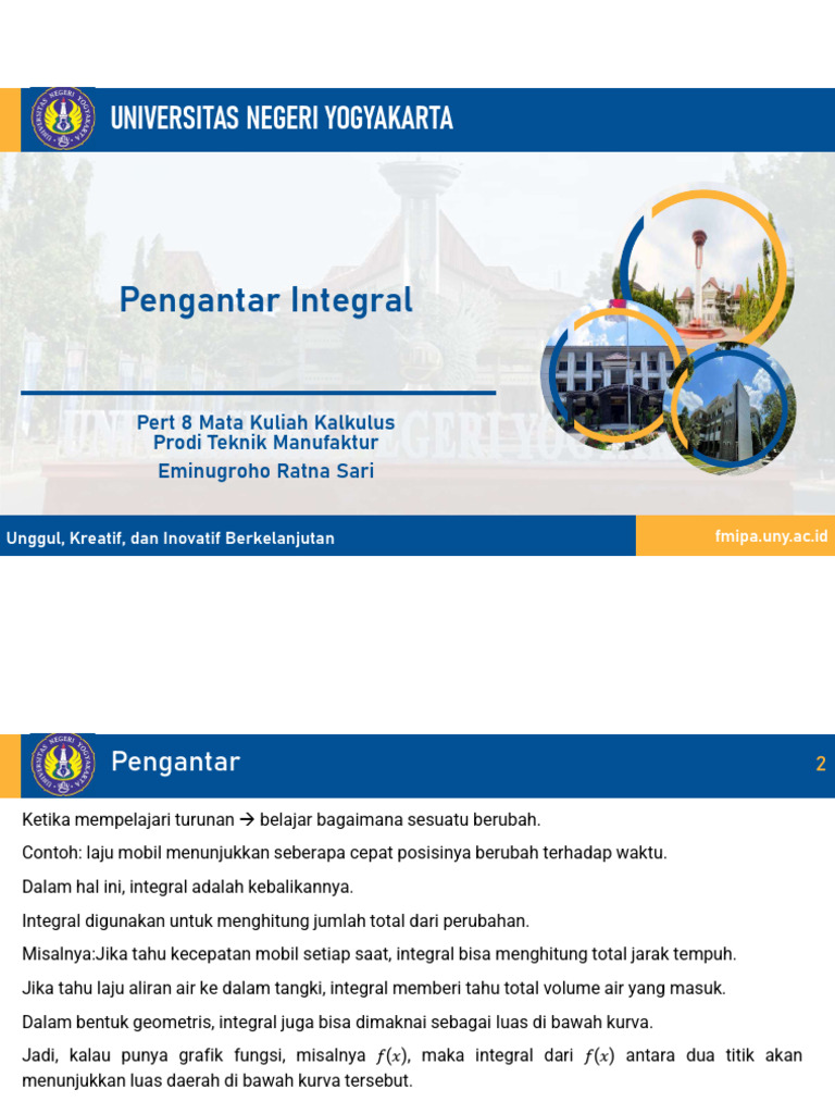 PERT 8 Pengantar Integral | PDF