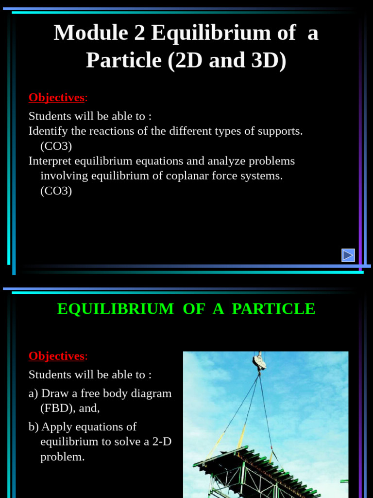 Module 1 WK 3equilibrium of Particle | PDF | Force | Mechanical Engineering