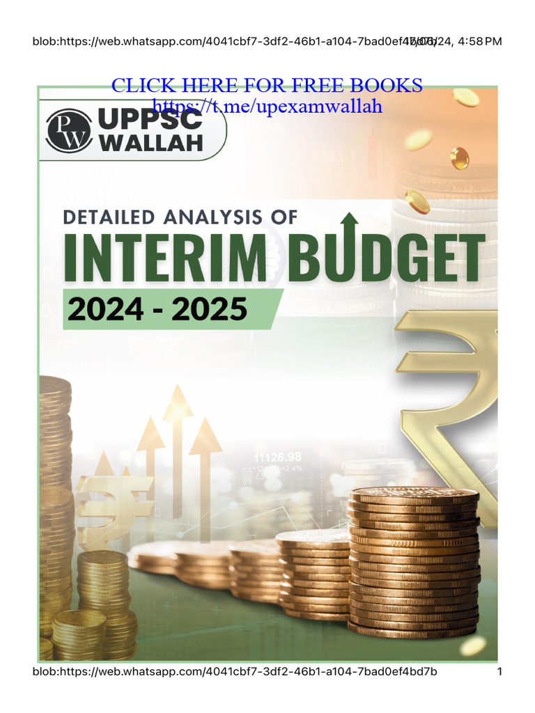 Detailed Analysis of Interim Budget 24-25 | PDF | Government Budget ...
