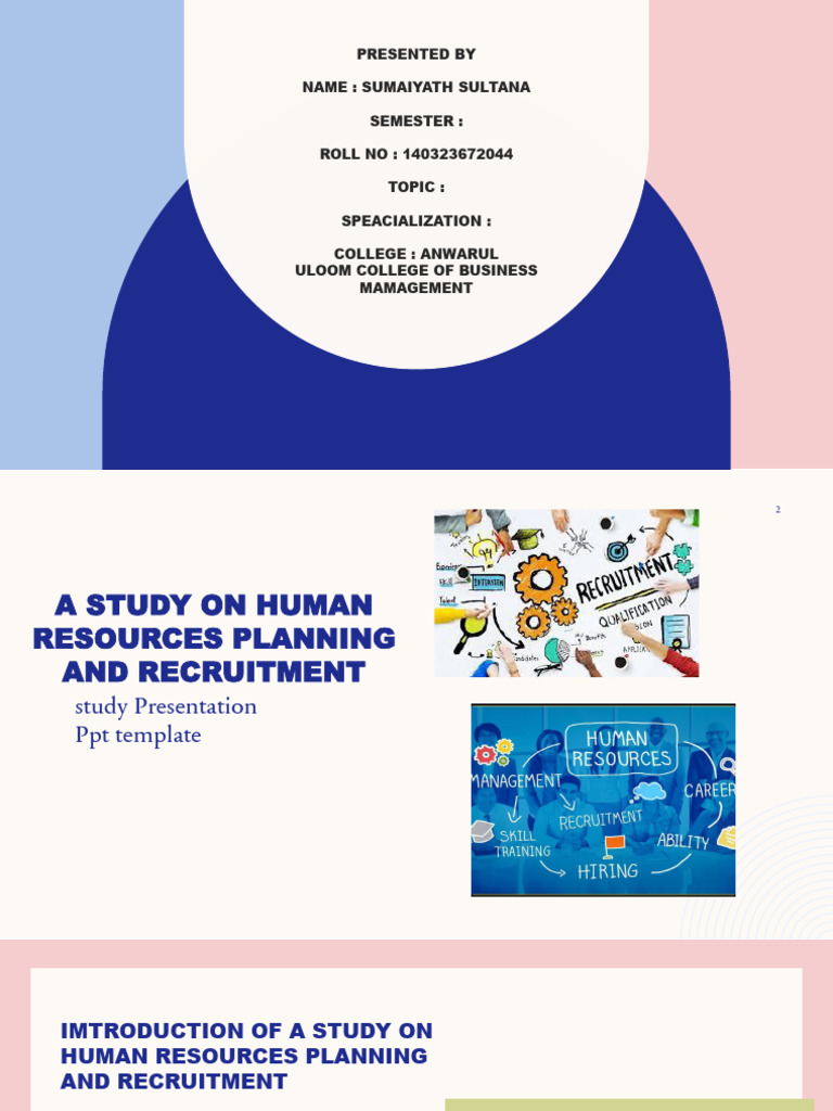 Human Resources Planning & Recruitment Study | PDF
