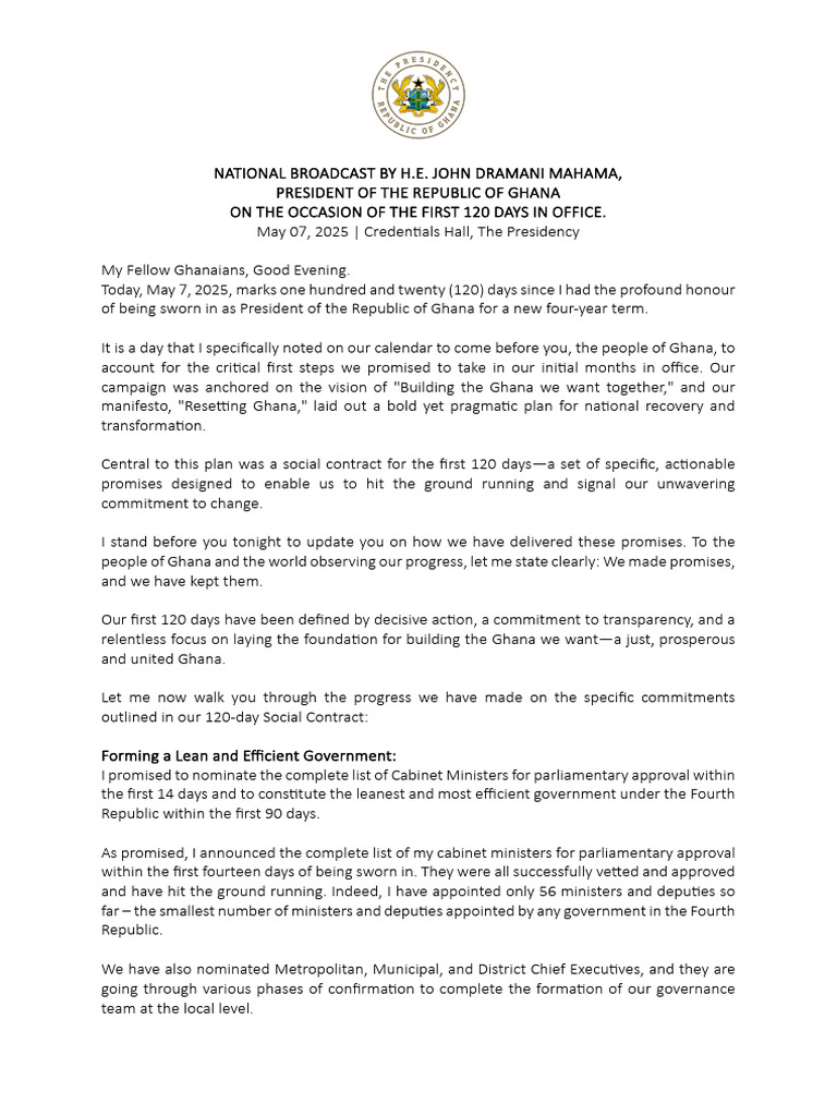 120 Days Presentation by PoG | PDF | Taxes | Mining