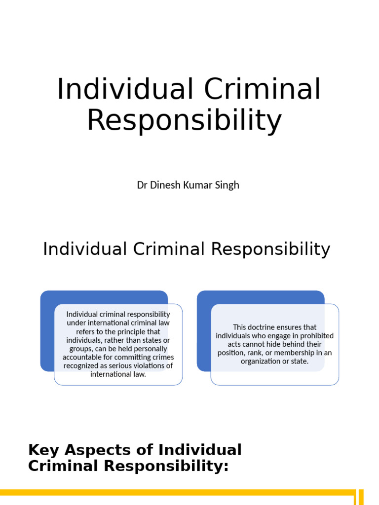 Individual Criminal Responsibility | PDF | International Criminal Court ...