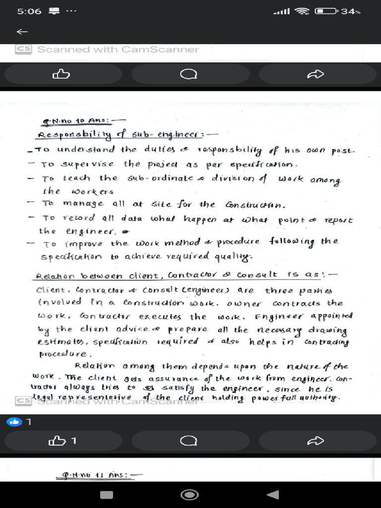 Responsibility of Sub Engineer | PDF