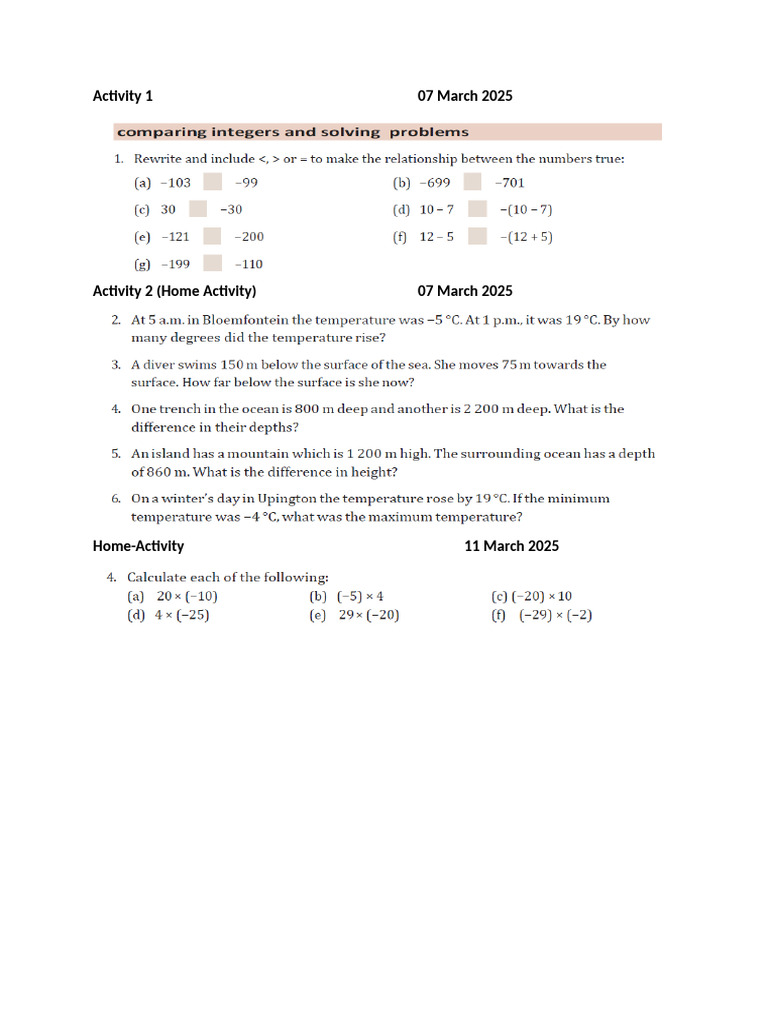 Activity 1 07 March 2025 | PDF