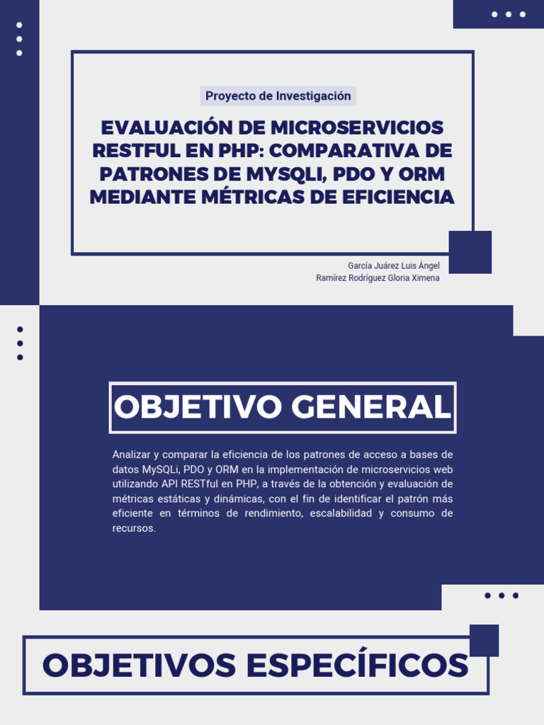 Evaluación de Microservicios RESTful en PHP Comparativa de Patrones de ...