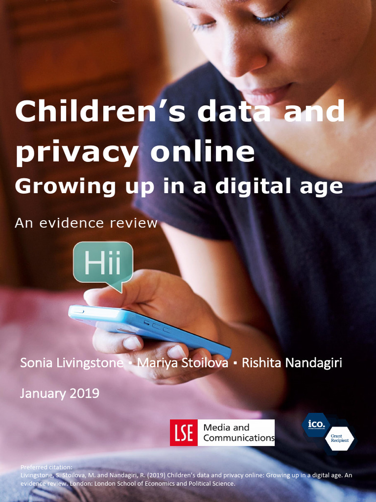 Livingstone Childrens Data and Privacy Online Evidence Review Published | PDF | Privacy | Risk