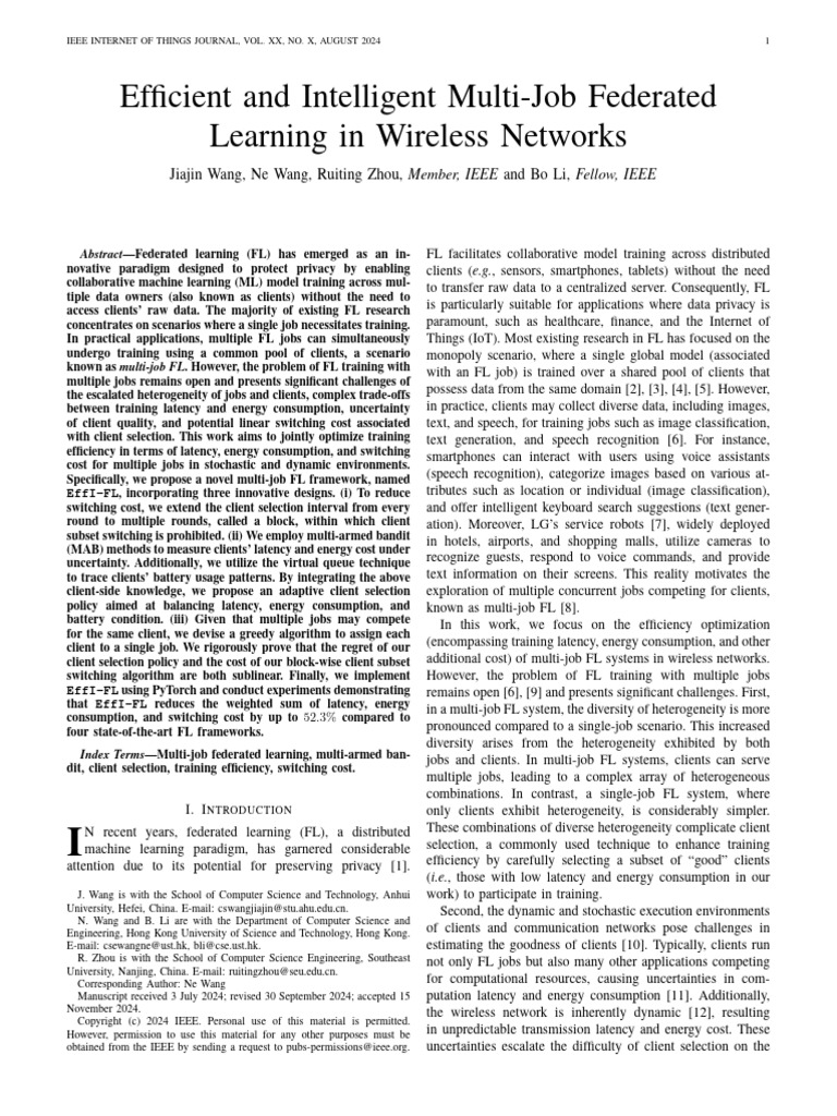 Optimizing Multi-Job Federated Learning | PDF | Mathematical ...