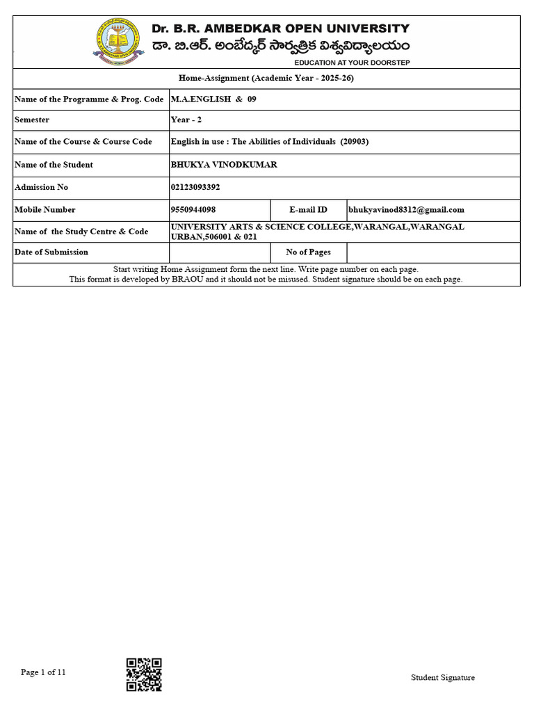 Booklet Assignment 1 | PDF