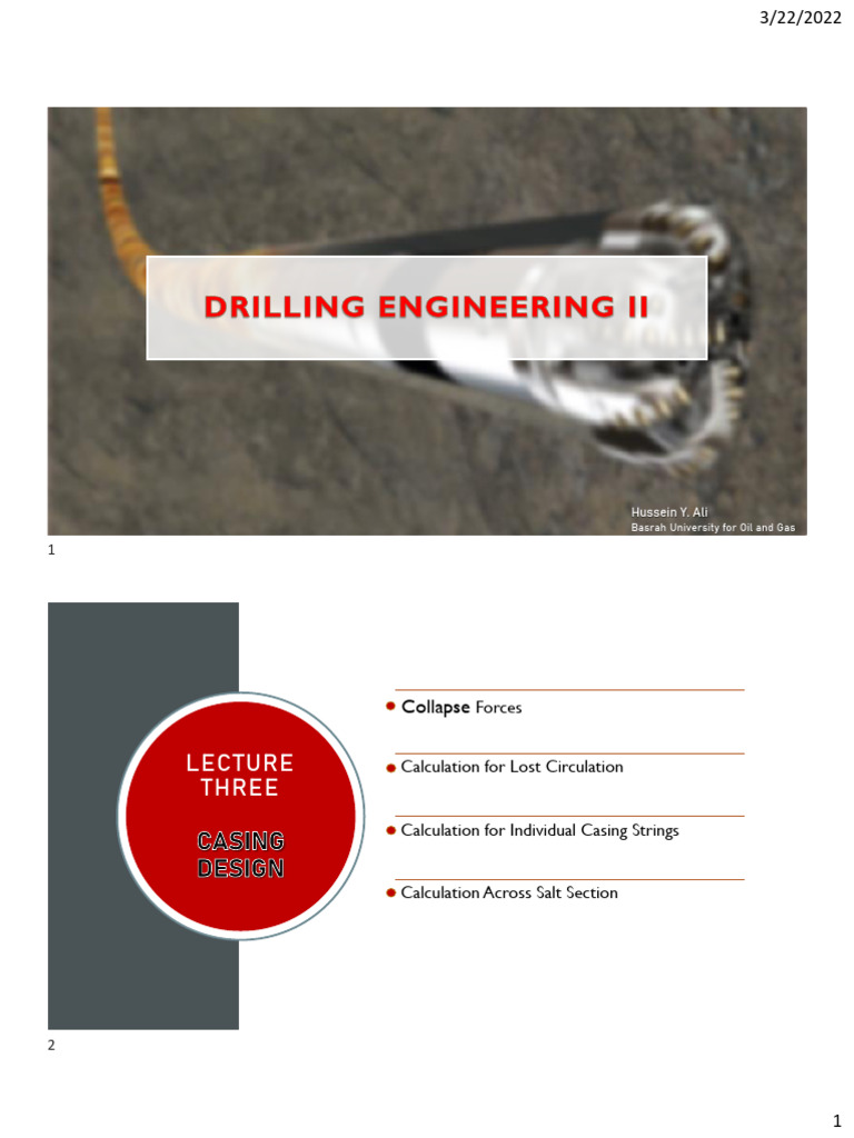Lecture 3 | PDF | Casing (Borehole) | Pressure