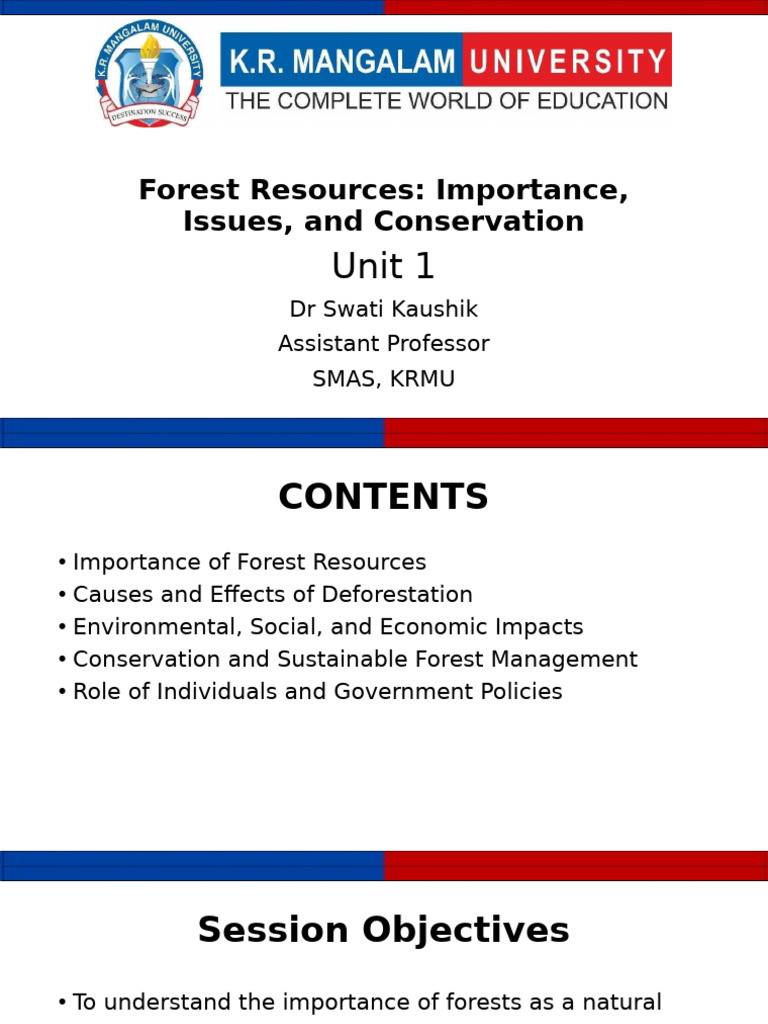 Session 4 Unit 1 Evs | PDF | Forest Management | Deforestation