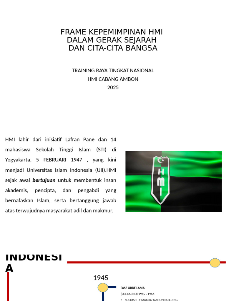 Frame Kepemimpinan Hmi | PDF