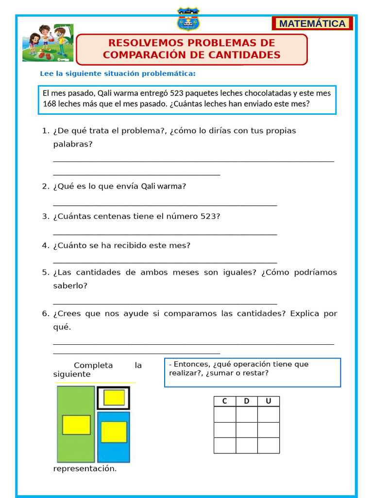FICHA - PROBLEMAS DE COMPARACIÓN ROBERT | PDF