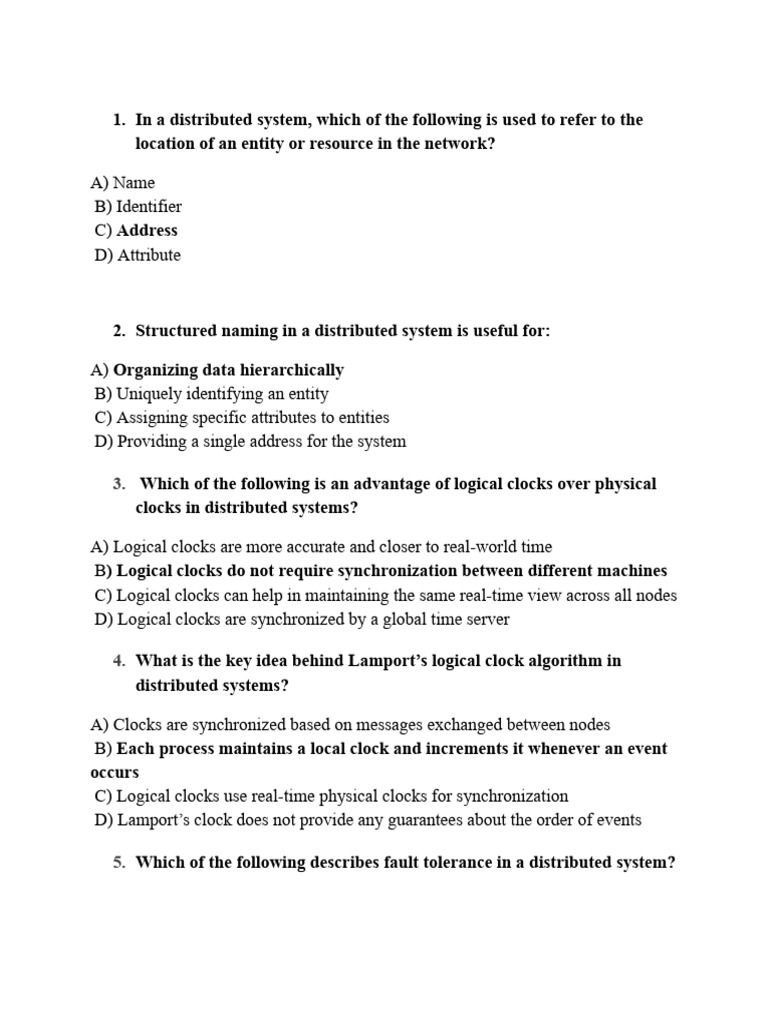 MCQ | PDF | Computer Network | Distributed Computing