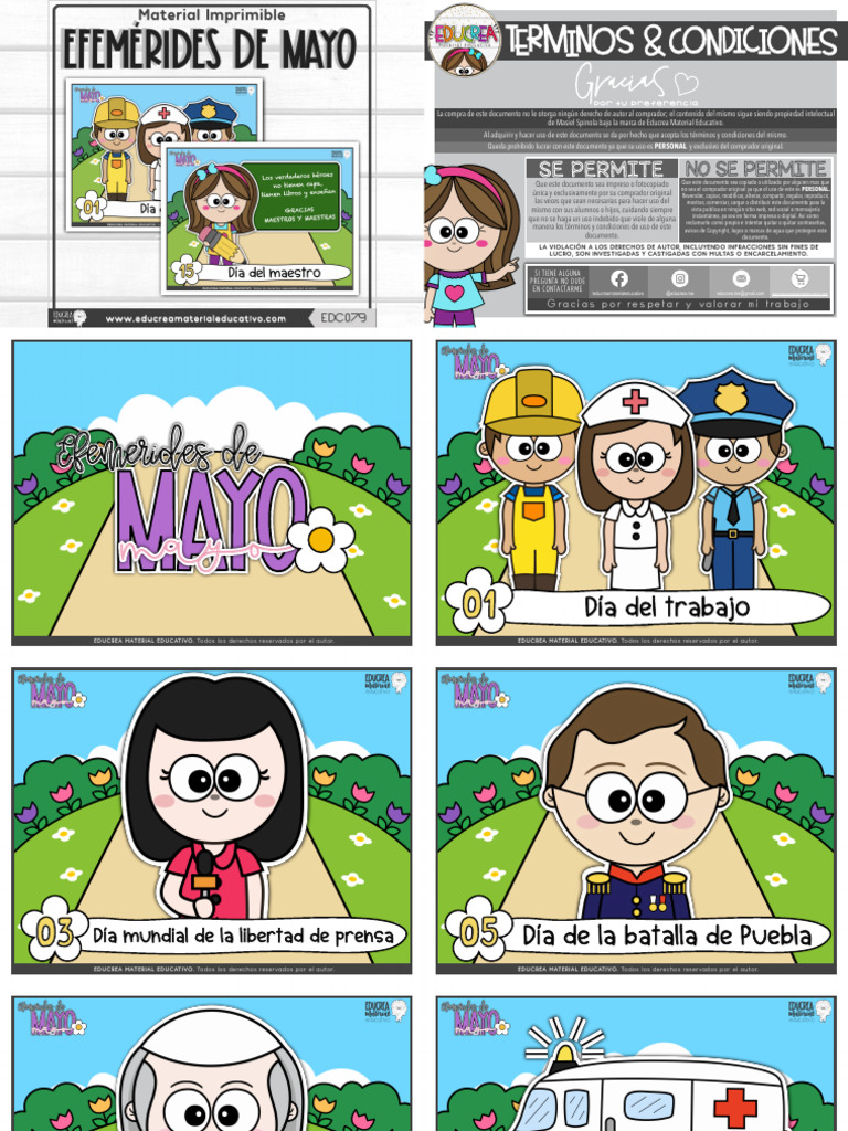 Edc4079. Efemerides de Mayo | PDF | Derechos de autor