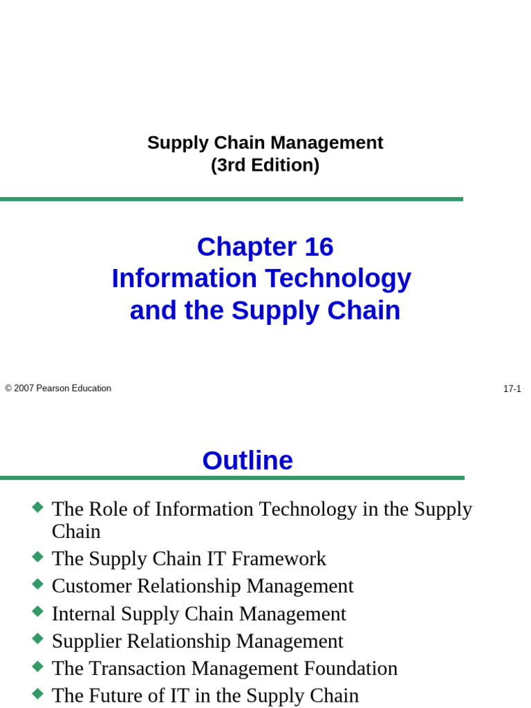 04.IT in Supply Chain | PDF | Supply Chain | Supply Chain Management