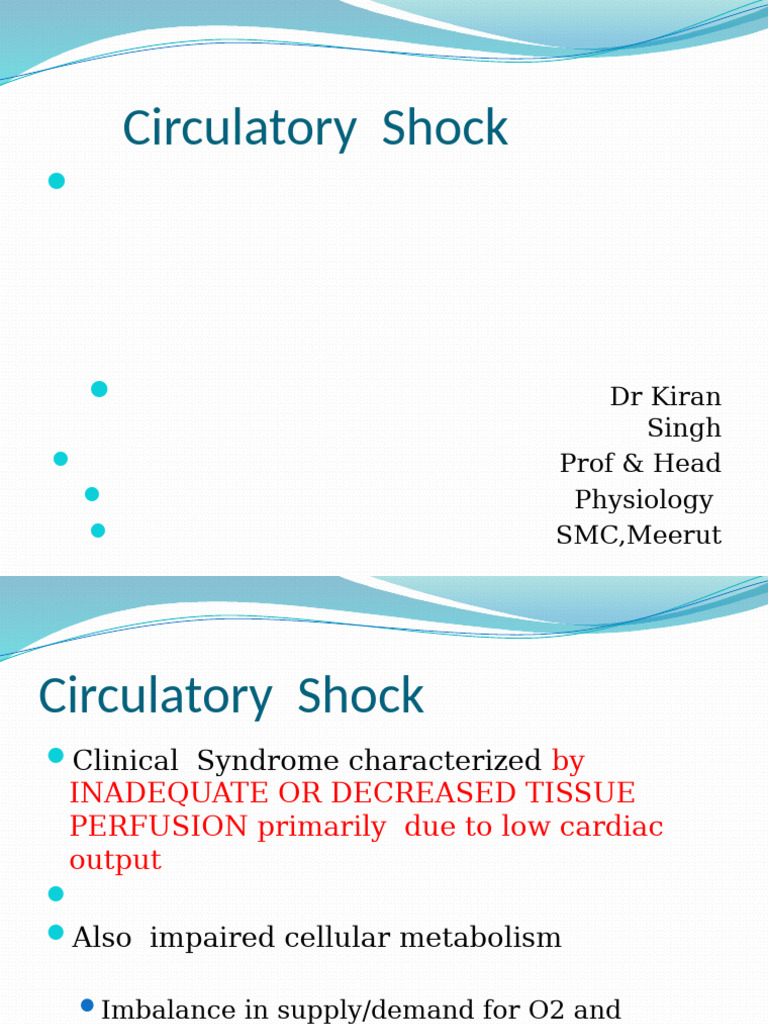 Circulatory Shock | PDF | Shock (Circulatory) | Medical Specialties