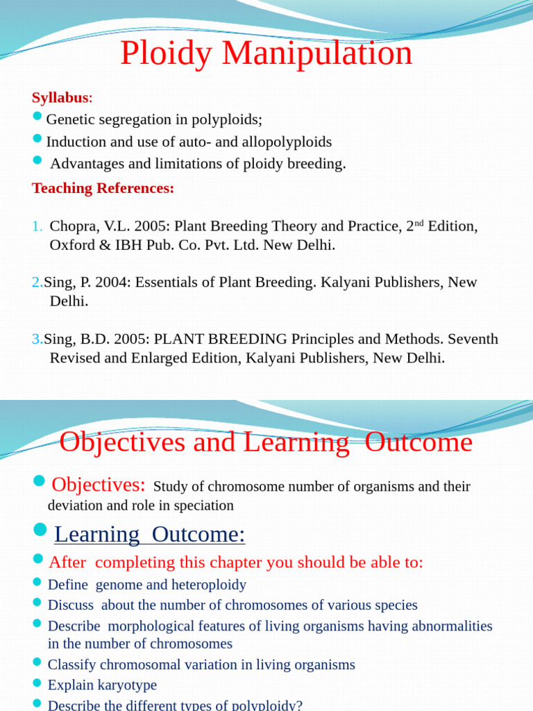 2 Ploidy-Manipulationppt | PDF | Ploidy | Meiosis