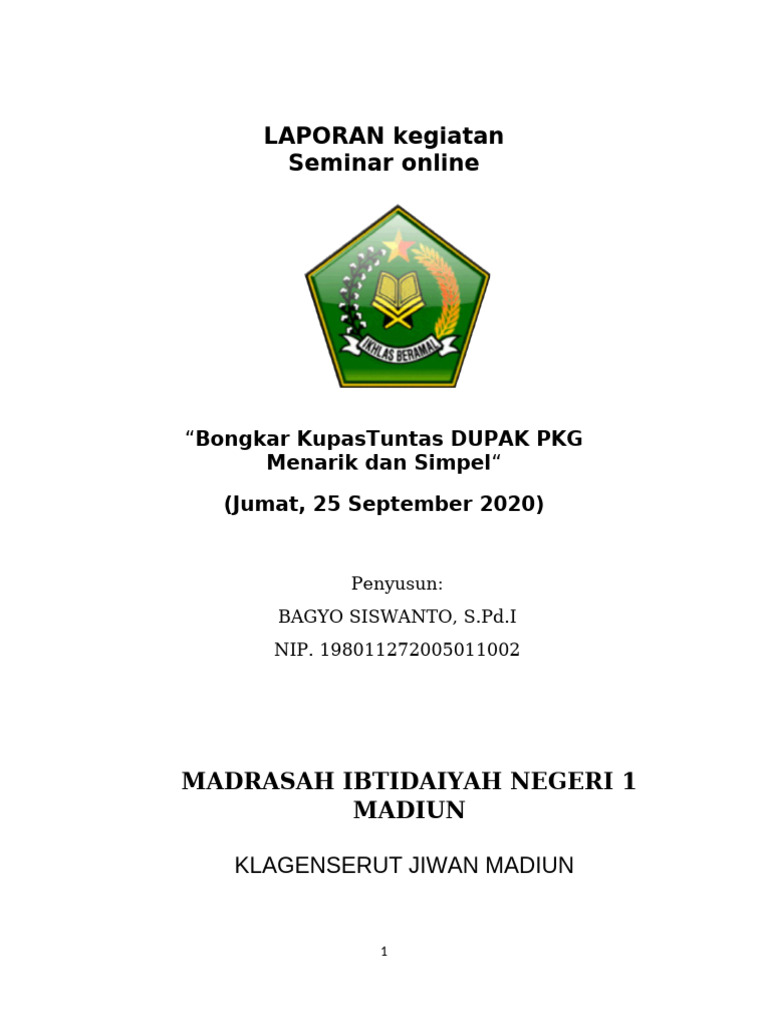 LAPORAN Bongkar Dupak | PDF