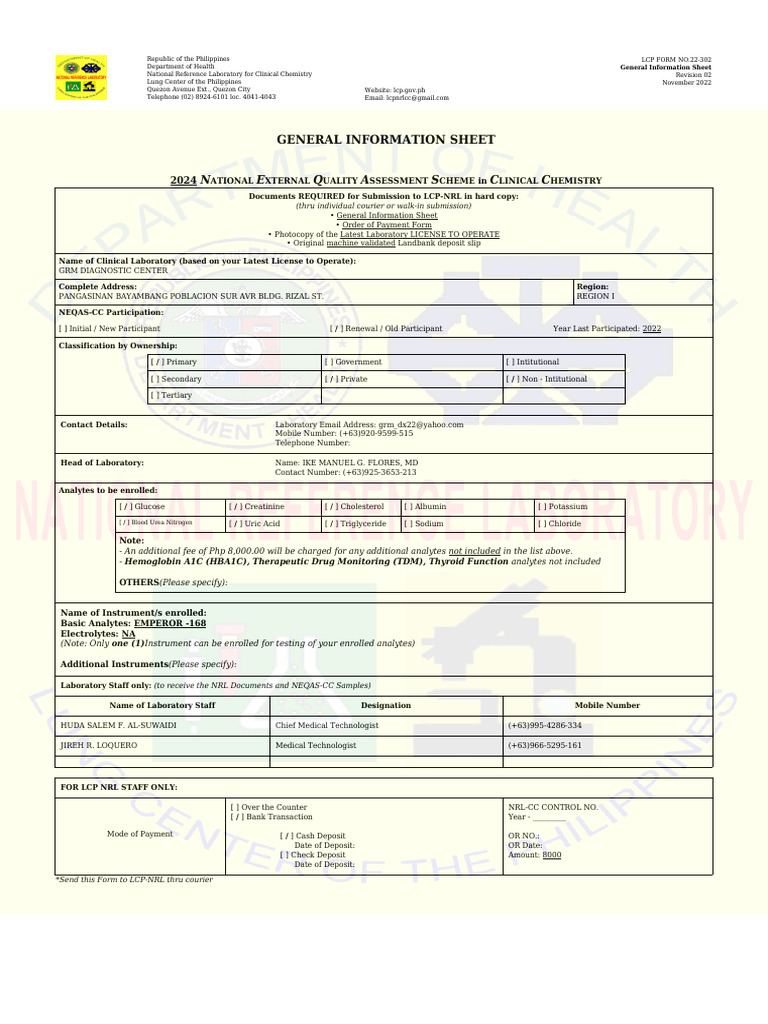 NEQAS-CC Submission Guidelines 2024 | PDF | Glycated Hemoglobin ...