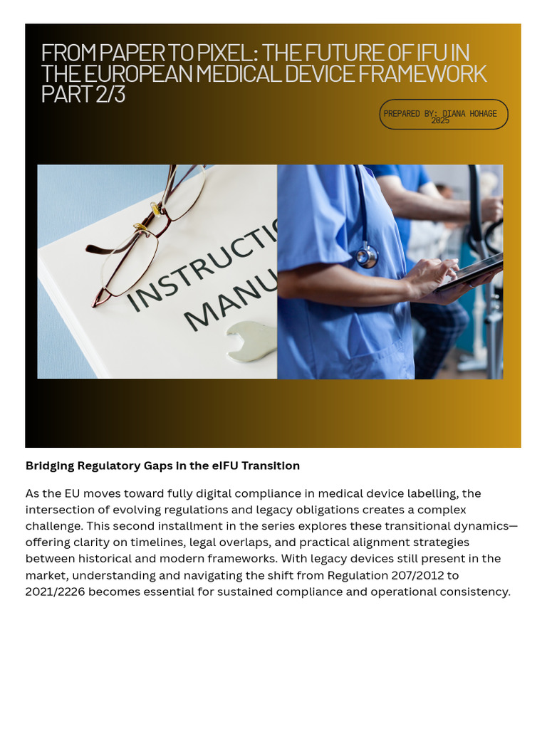 From Paper To Pixel Part 2/3 | PDF | Regulatory Compliance | Medical Device