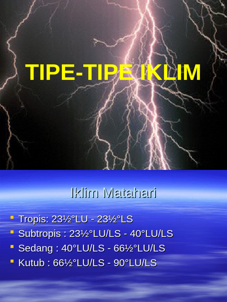 Tipe Tipe Iklim | PDF