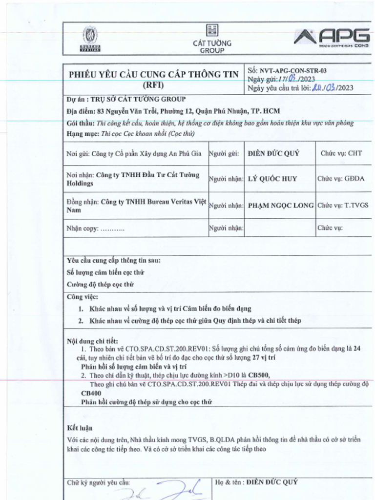 NVT Apg Rfi Con STR 03 | PDF
