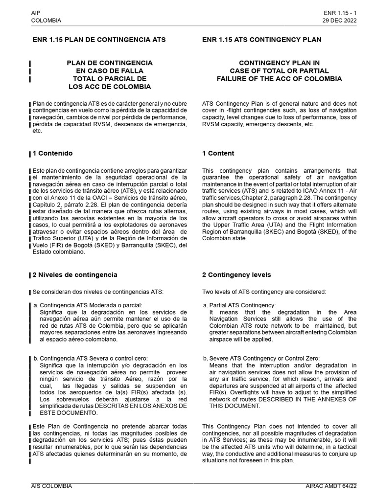 Enr 1.15 | PDF | Control de tráfico aéreo | Seguridad de transporte