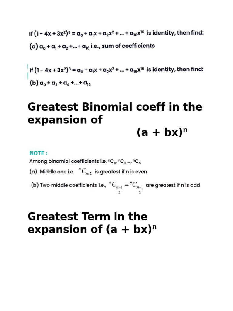 Binomial Theorem | PDF