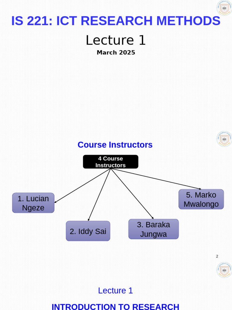 Is 221 ICT Research Methods_Lecture 1 | PDF | Case Study | Electronic ...