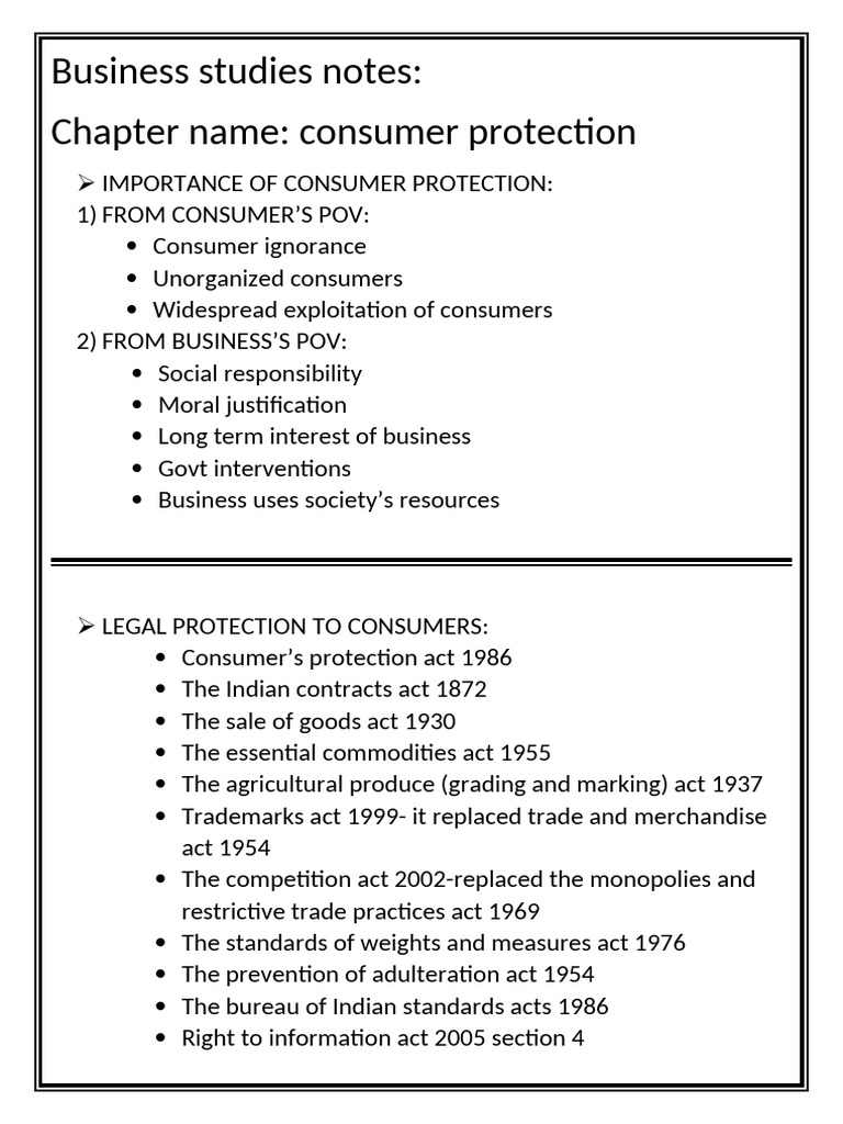Business studies notes | PDF