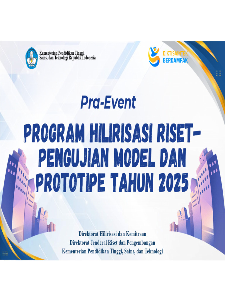 Program Hilirisasi Riset - Pengujian Model Dan Prototipe Tahun 2025 | PDF