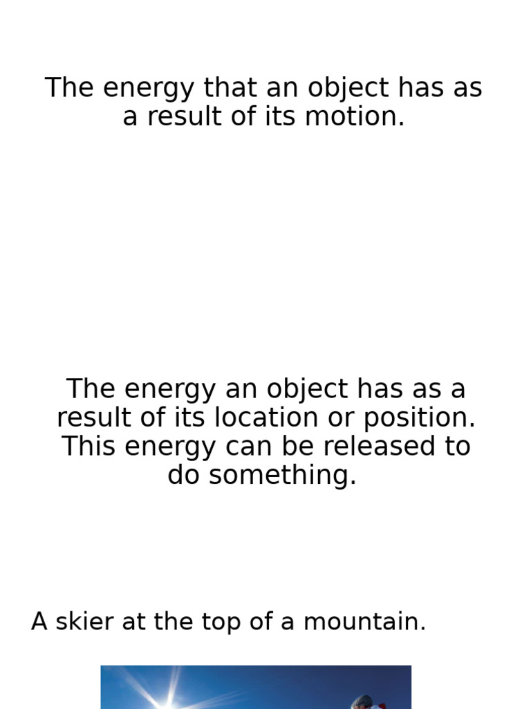 Potential and Kinetic Energy Card Sort | PDF