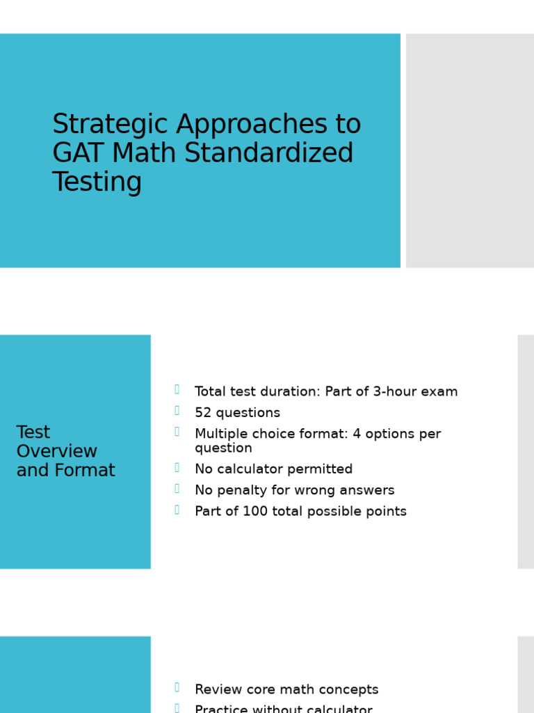 GAT Math Test Strategies and Tips | PDF | Numbers | Mathematics