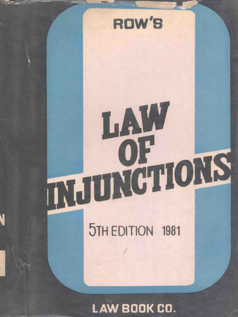 c.m.rows Law of Injunctions (n.s.bindra) (Z-library) | PDF