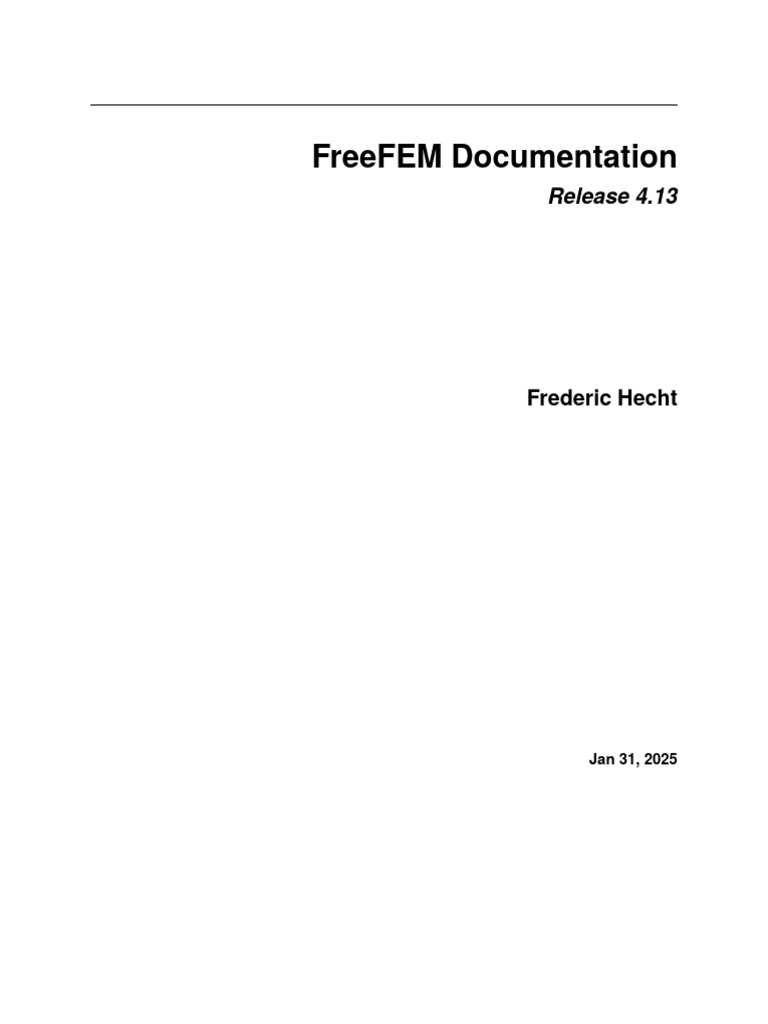 FreeFEM Documentation | PDF | Finite Element Method | Navier–Stokes ...