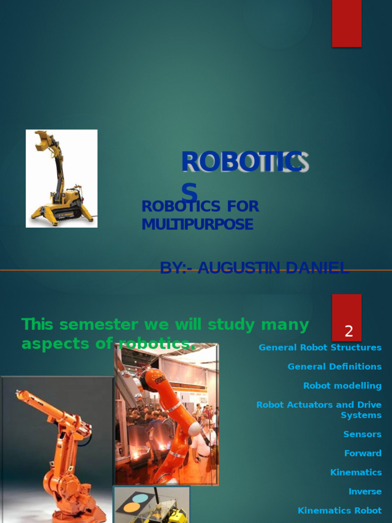 1 - 1 Introduction To Robotics 2 | PDF | Robot | Robotics